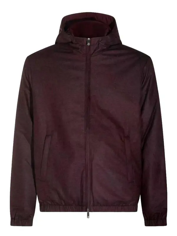 Marco Pescarolo Hooded Zip-up Jacket - Red