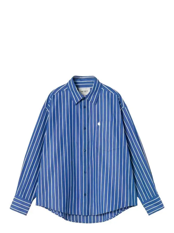 Carhartt Work In Progress Long Sleeve Gowan Shirt - Blue