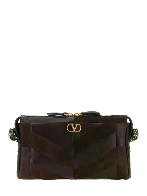 Valentino Garavani Small Panthea Vlogo Signature Shoulder Bag - Brown