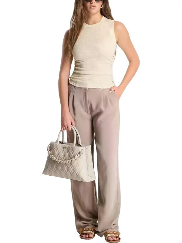Guess Tailored Wide Leg Pants - Brown