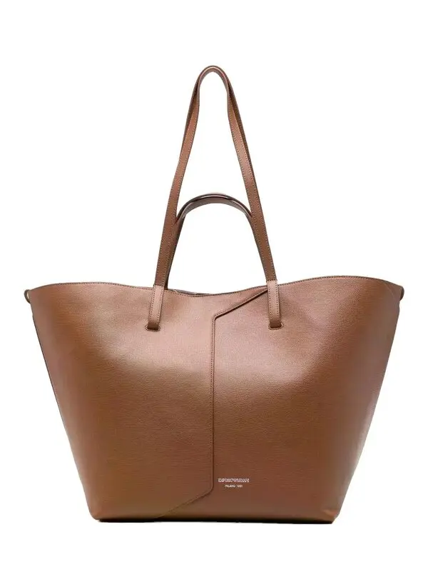 Emporio Armani 1981 Leather Tote Bag - Brown