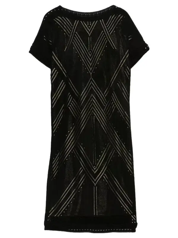 Celine 2000s Scoop-back Mini Dress - Black