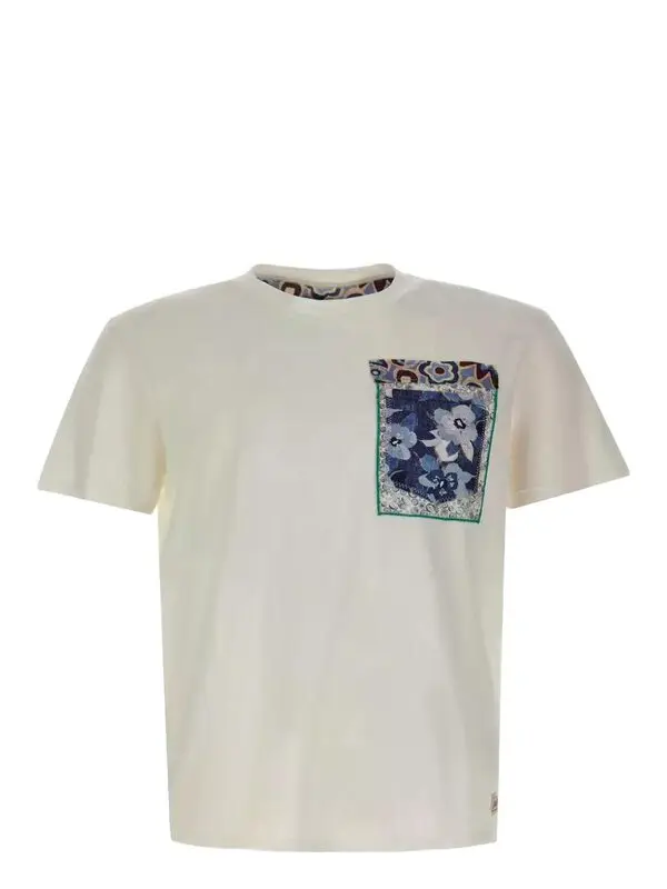 BOB Floral-print Pocket T-shirt - White