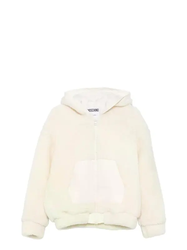 Moschino Faux-shearling Hoodie Jacket - Neutrals