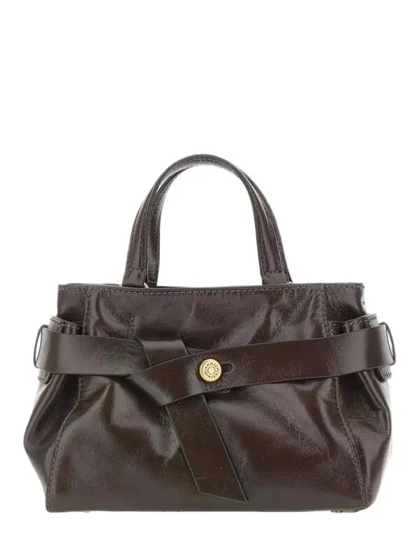 GIANNI CHIARINI Miranda Knotted Leather Tote Bag - Brown