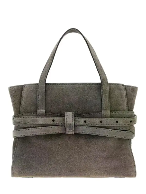 Moschino Tie Me Suede Tote Bag - Grey