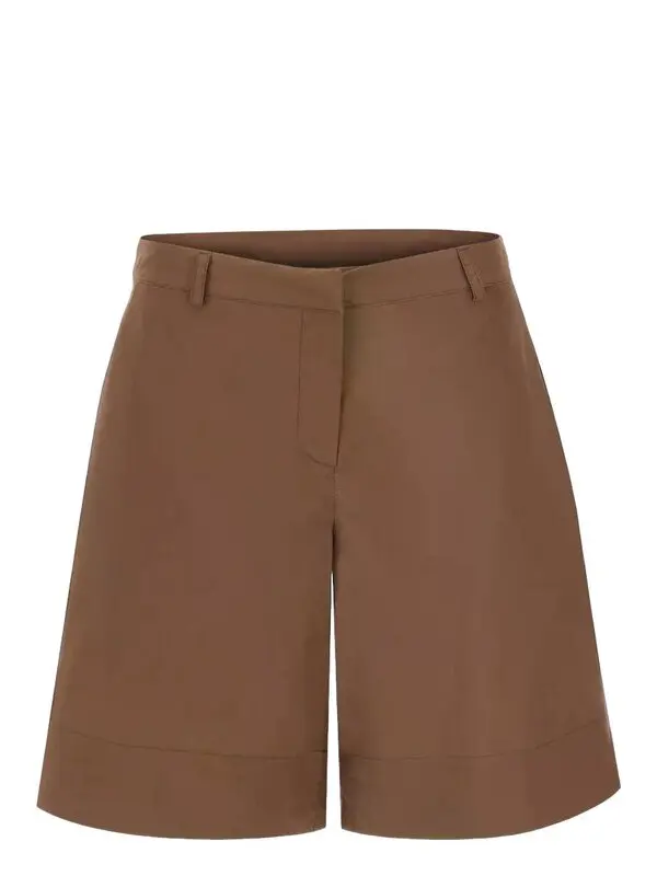 KAOS Wide-leg Bermuda Shorts - Brown