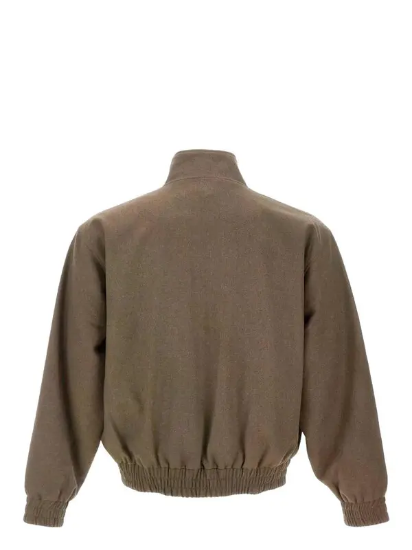 Drole De Monsieur Embroidered Logo Jacket - Brown