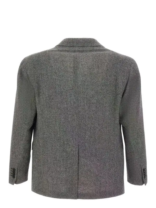 Tagliatore Herringbone Double-breasted Blazer - Grey