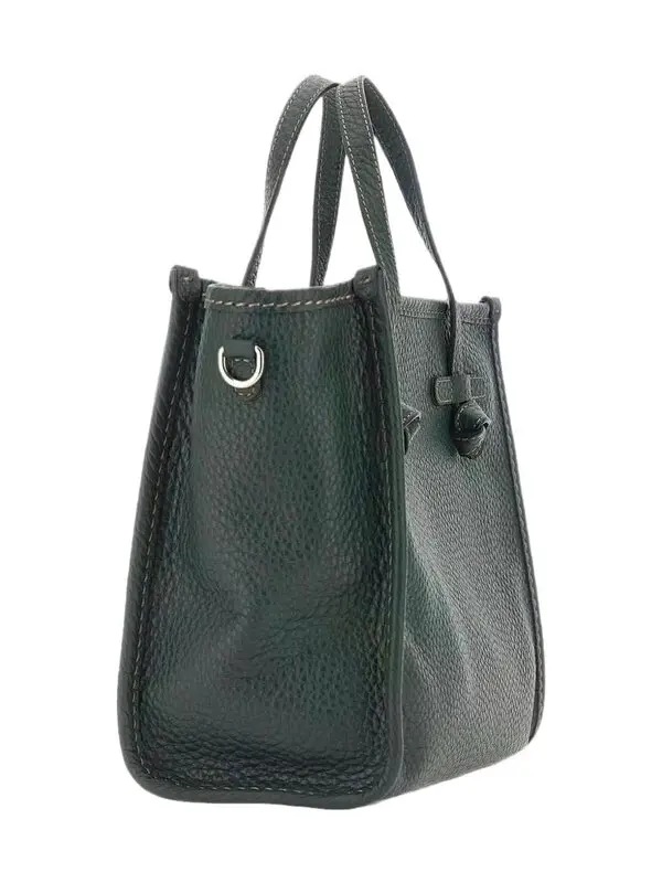 MARCELLA CLUB Grained Leather Tote Bag - Green