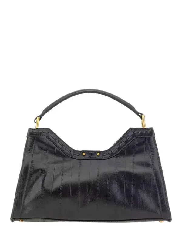 GIANNI CHIARINI Aurora Eel-print Shoulder Bag - Black