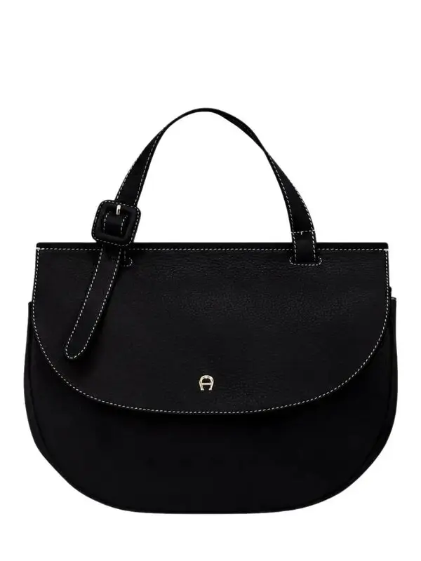 AIGNER Miranda Buckled Tote Bag - Black