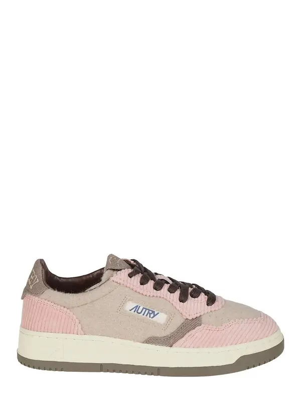 AUTRY Medalist Corduroy Low-top Sneakers - Nude