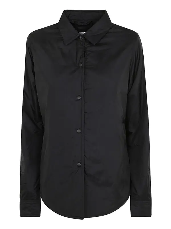 Aspesi Logo Long Sleeve Overshirt - Black