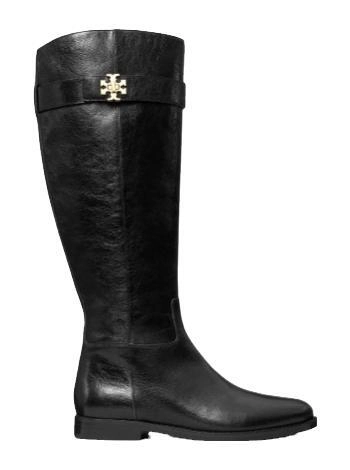 Tory Burch Logo Plaque Knee-high Boots - Black