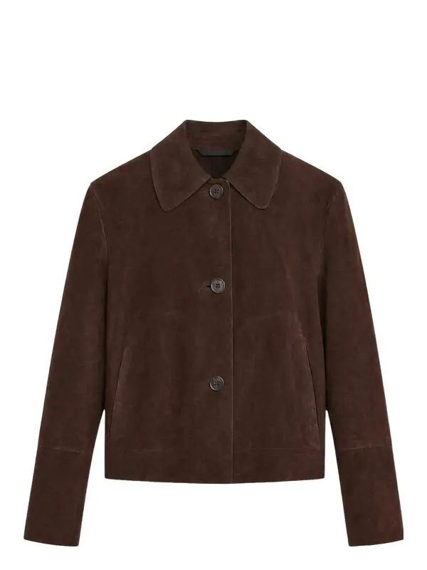 ARMA Aemy Cropped Button-up Jacket - Muddy Brown