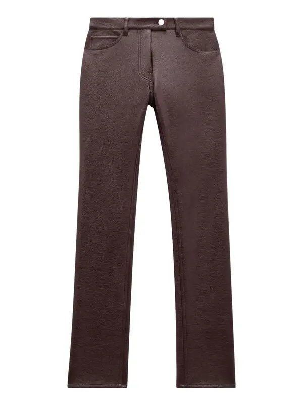 COURREGES Courrèges 5 Pockets Vinyl Effect Pants - Black