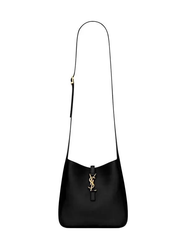 Saint Laurent Le 5 A 7 Supple Crossbody Bag In Grained Leather - Black