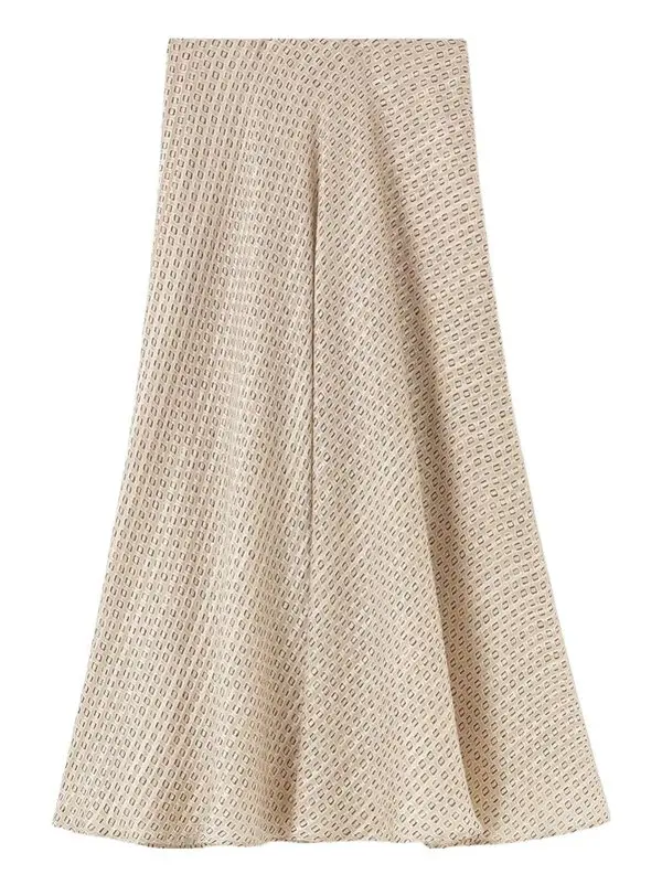 Loro Piana Erika Skirt - Ivory/brown