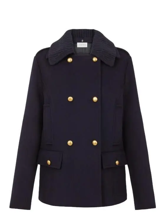 P.a.r.o.s.h Double-breasted Peacoat With Gold Buttons - Blu