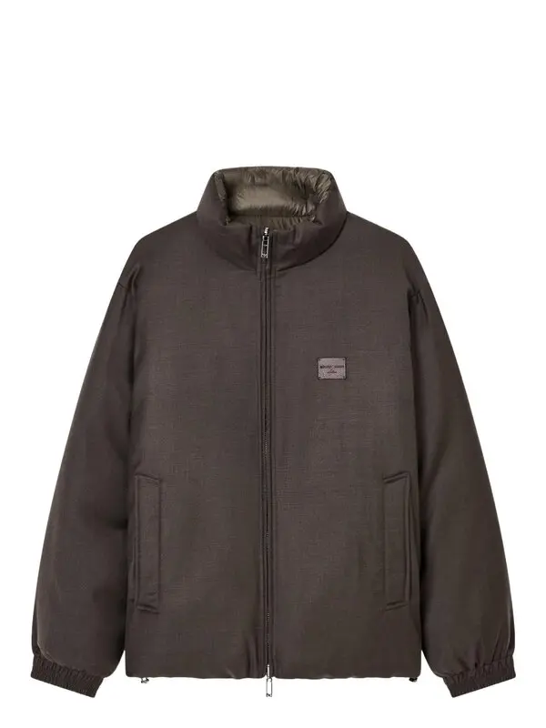 Emporio Armani Reversible Padded High-neck Jacket - Black