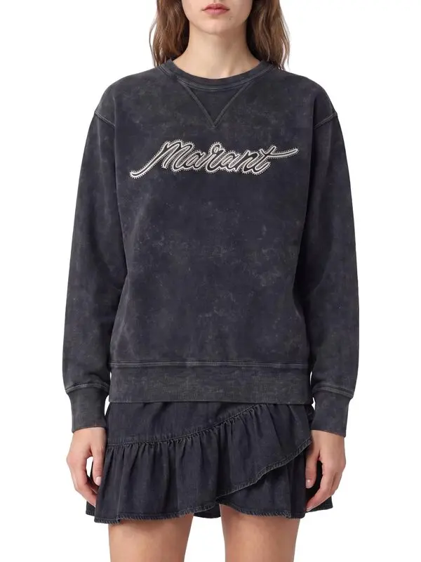 Isabel Marant Étoile Pullover With Embroidered Logo - Black