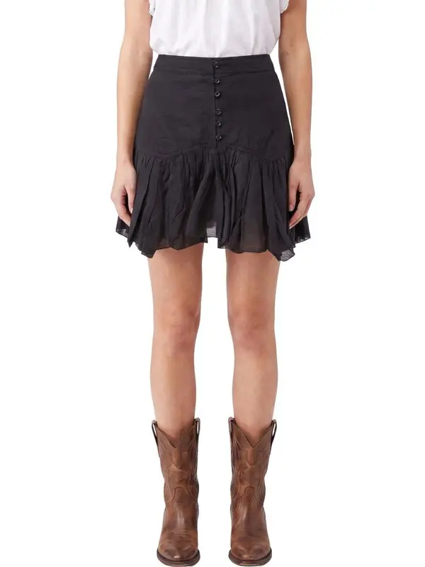 Isabel Marant Étoile Ruffled Mini Skirt - Black