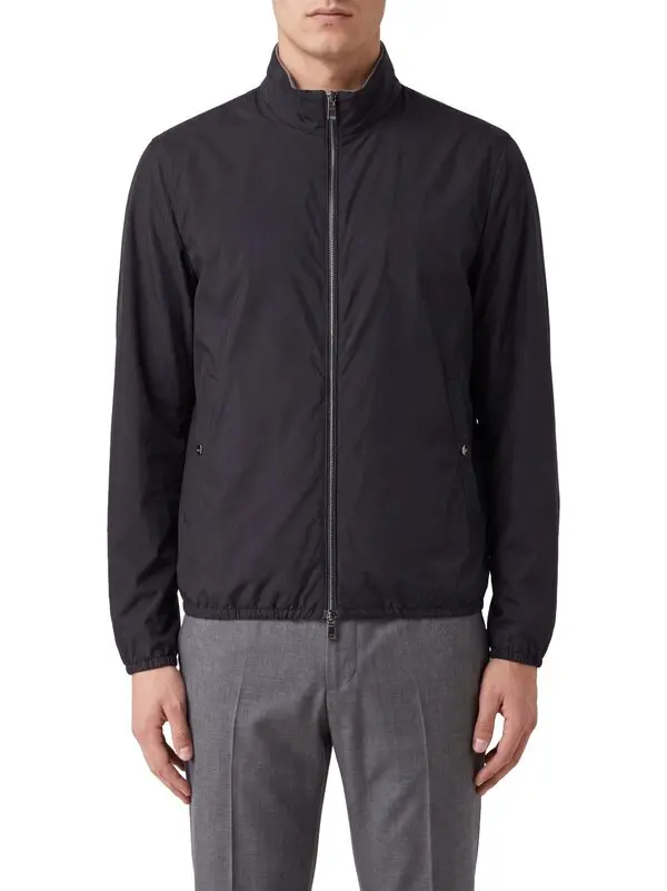 Herno Zip-up Stand Collar Jacket - Blue