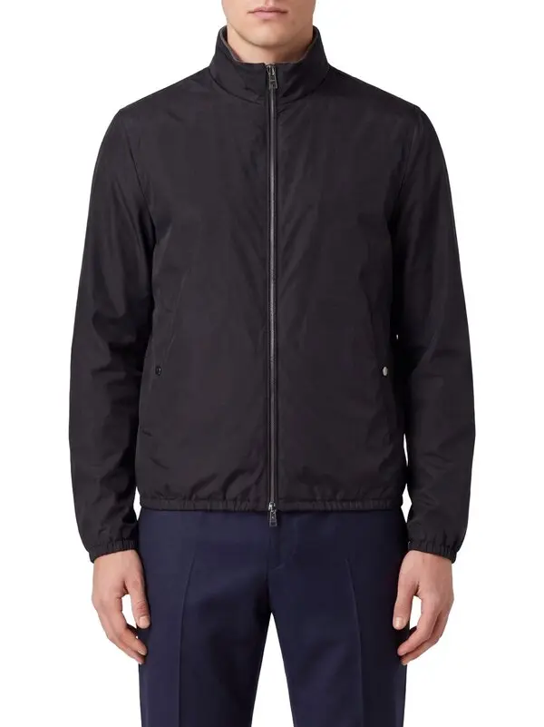 Herno High Neck Zip-up Nylon Bomber Jacket - Multicolor
