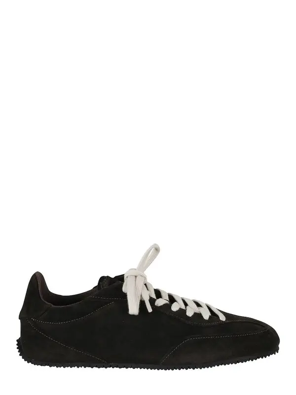 Axel Arigato Daze Runner Suede Calfskin Sneakers With Tone-on-tone Logo - Brown
