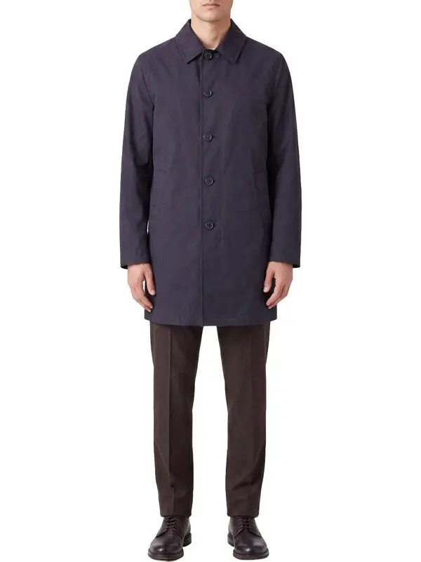 Herno Waterproof Cotton Gabardine Trench Coat - Blue