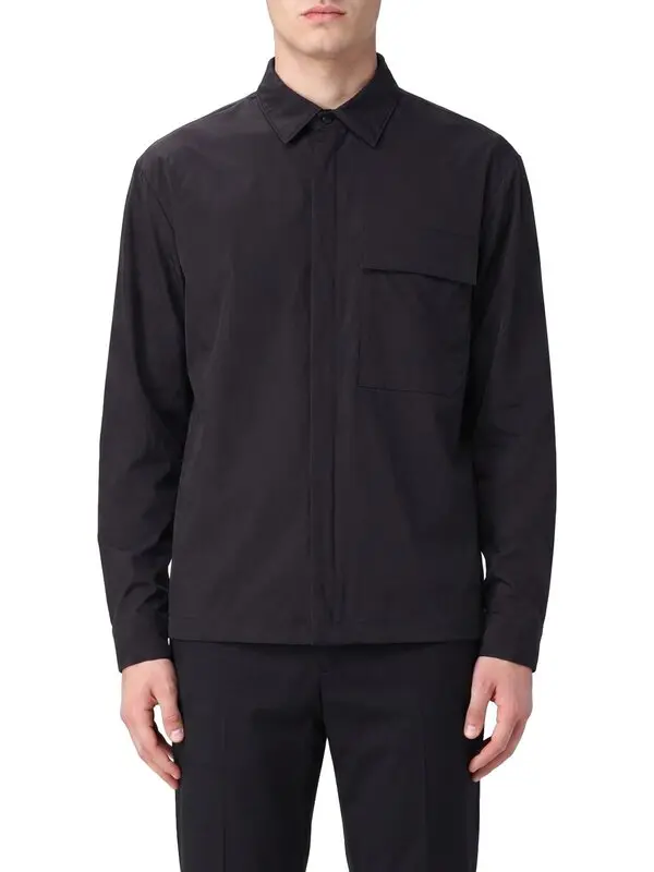 Herno Technical Fabric Shirt Jacket With Flap Pockets - Black