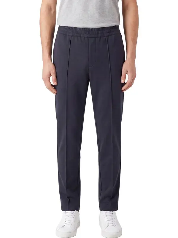 Herno Slim Fit Stretch Cotton Trousers With Elasticated Waist - Green