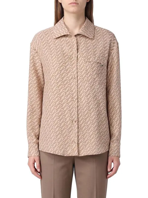 Herno Printed Shirt With Classic Collar - Beige
