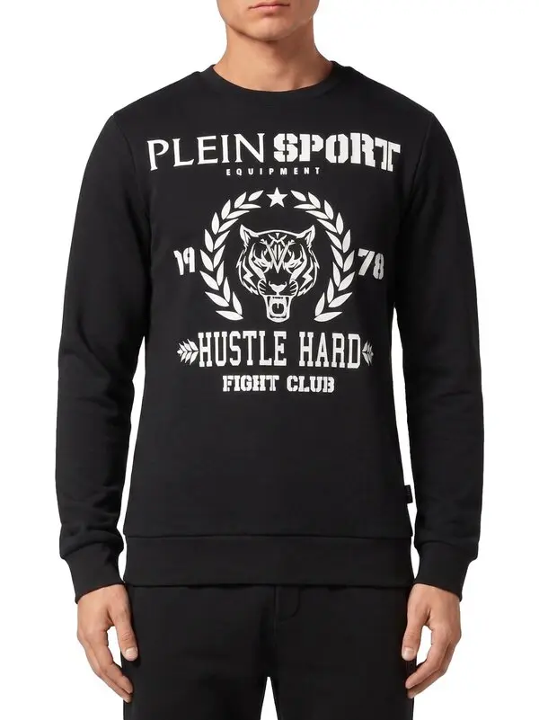PLEIN SPORT Sweatshirt With Graphic Detail - White