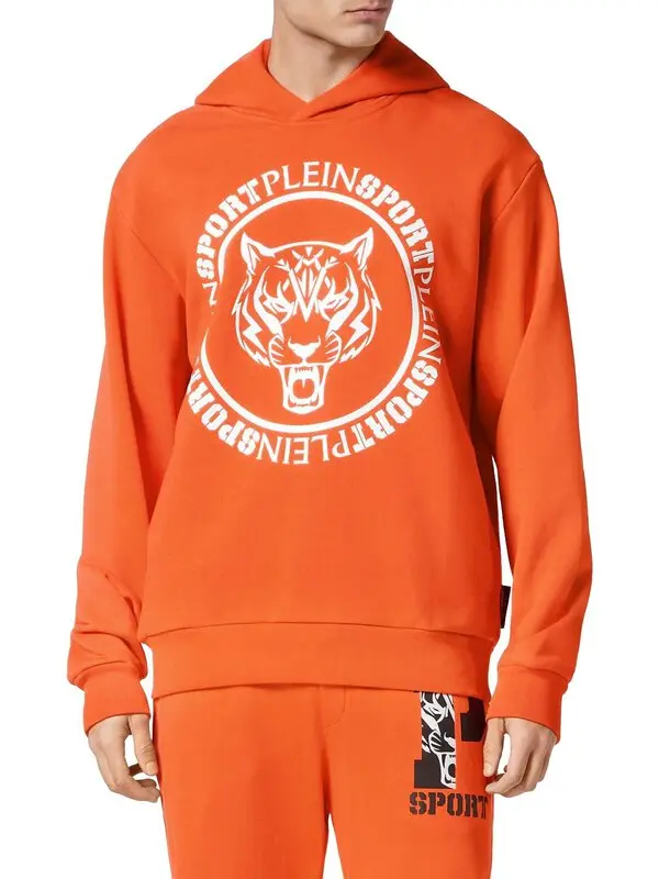 PLEIN SPORT Tiger Graphic Hoodie - Orange