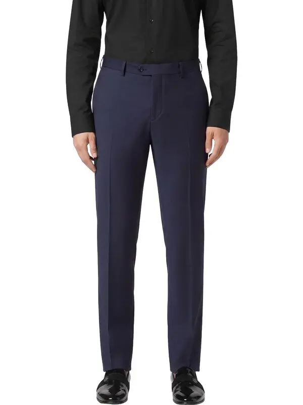 Philipp Plein Slim Fit Wool Blend Tailored Trousers - Blue