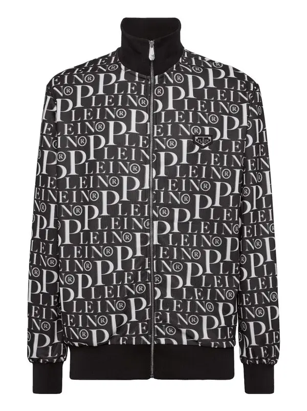 Philipp Plein Printed Zip-up Jacket - Black