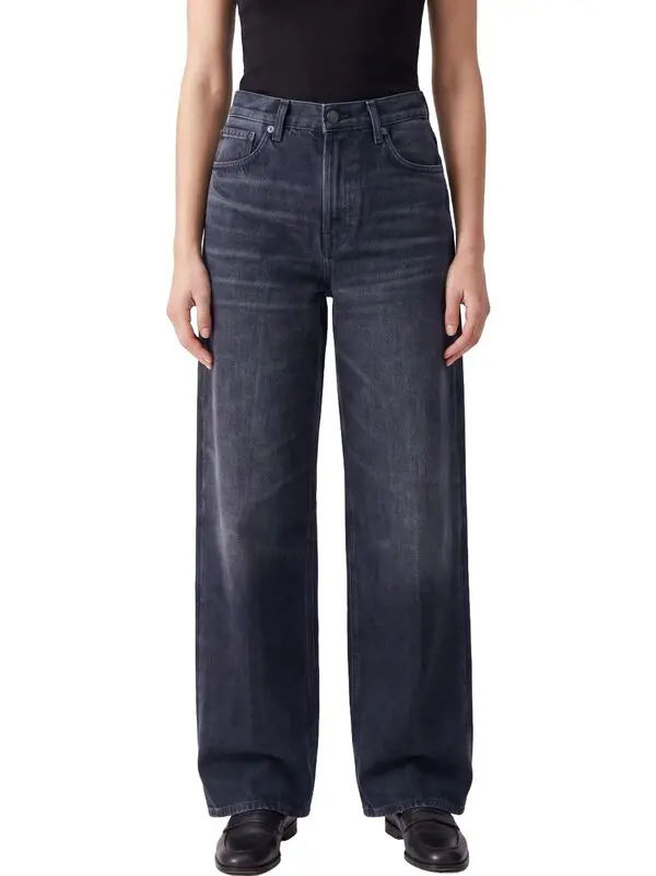 HAIKURE Earl Mid-rise Wide-leg Jeans - Black 1