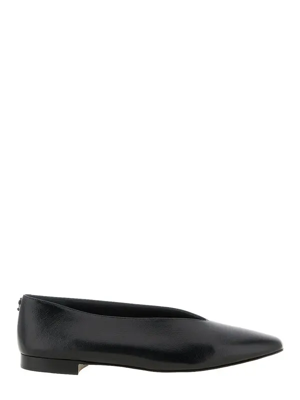 JIMMY CHOO Leather Ballet Flats - Black
