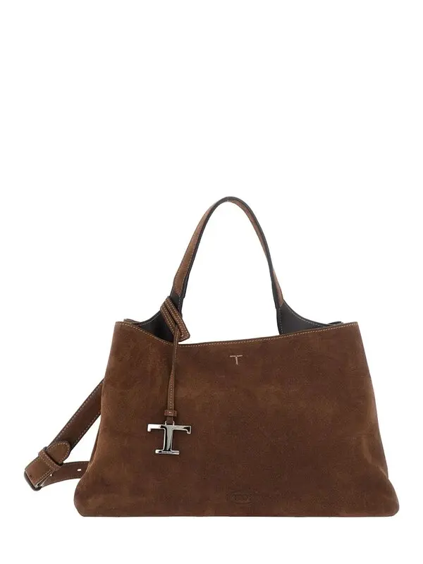 TOD'S Suede Handbag - Brown
