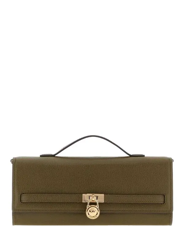 Michael Kors Hamilton Moderne Medium Grained Leather Crossbody Bag - Green