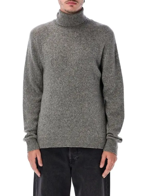 ROBERTO COLLINA Wool And Baby Camel Blend Turtleneck Jumper - Grey