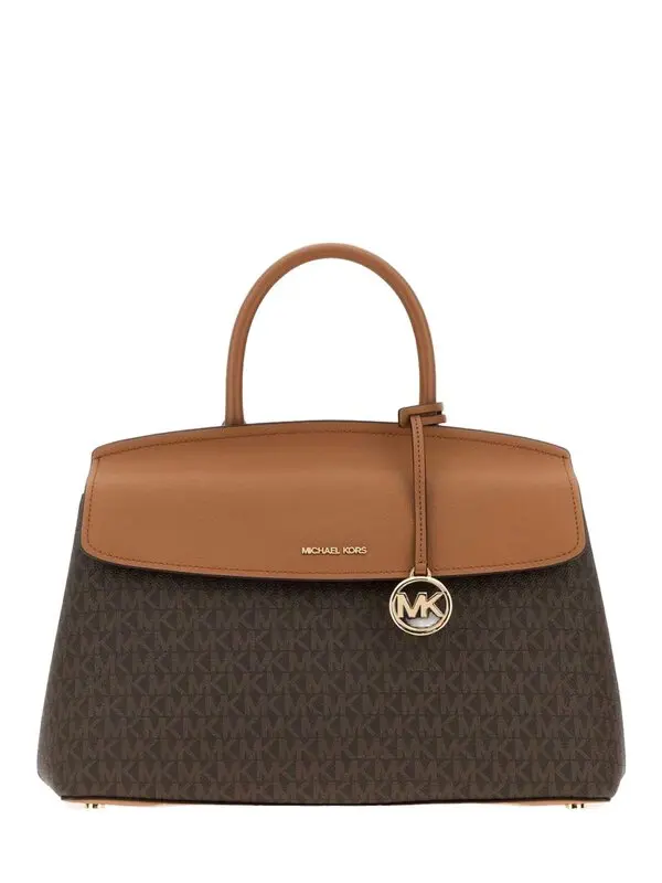 Michael Kors Monogrammed Satchel Bag - Yellow