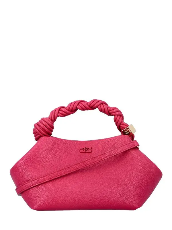 GANNI Handbag With Twisted Top Handle - Red
