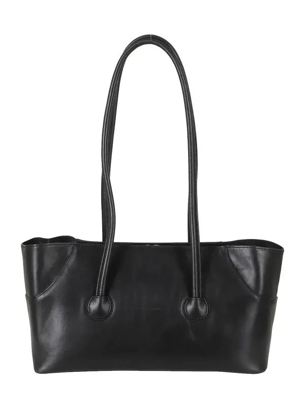MARGESHERWOOD Leather Shoulder Bag - Black