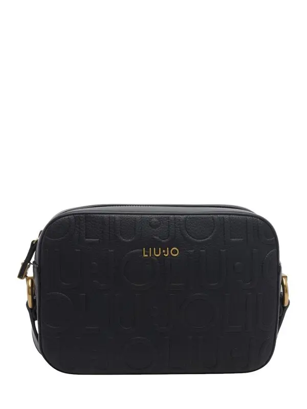 Liu Jo Embossed Logo Shoulder Bag - Black