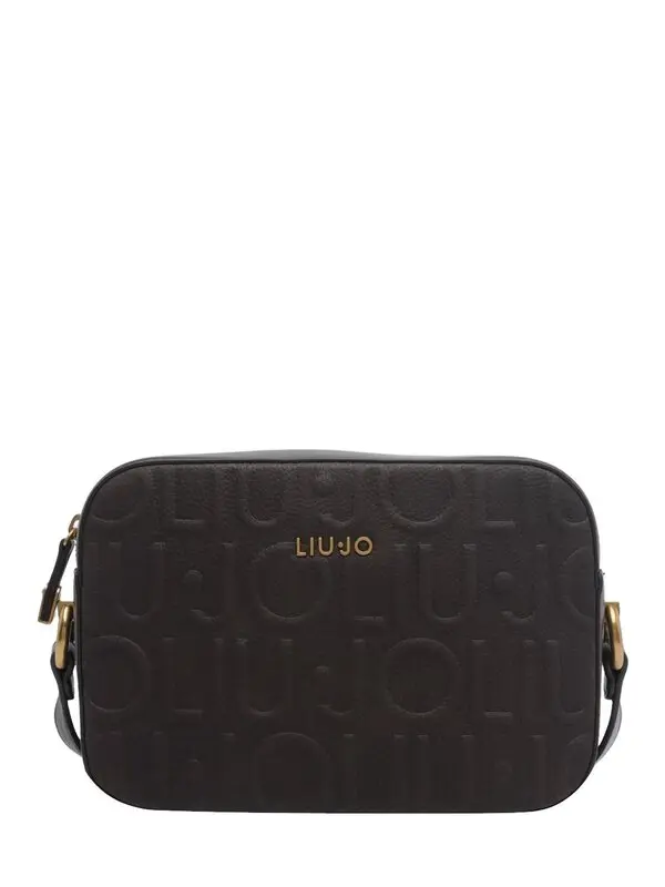 Liu Jo Embossed Logo Shoulder Bag - Brown
