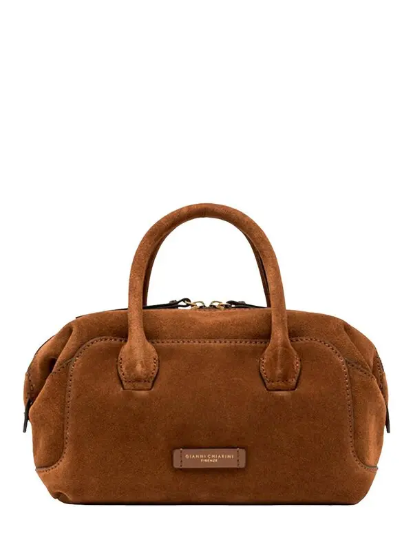 GIANNI CHIARINI Suede Handbag - Brown