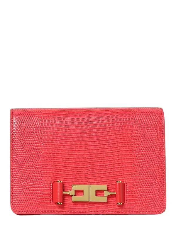 Elisabetta Franchi Monogram Mini Crossbody Bag - Red